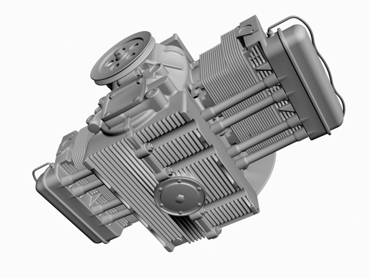 Air Cooled Flat 4 3d Model