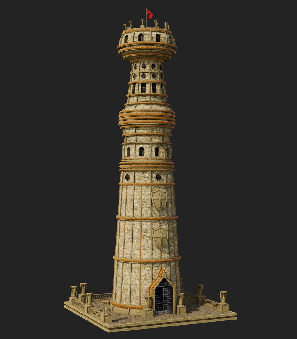 Fantasy Ancient Tower V8 Model - TurboSquid 1925692