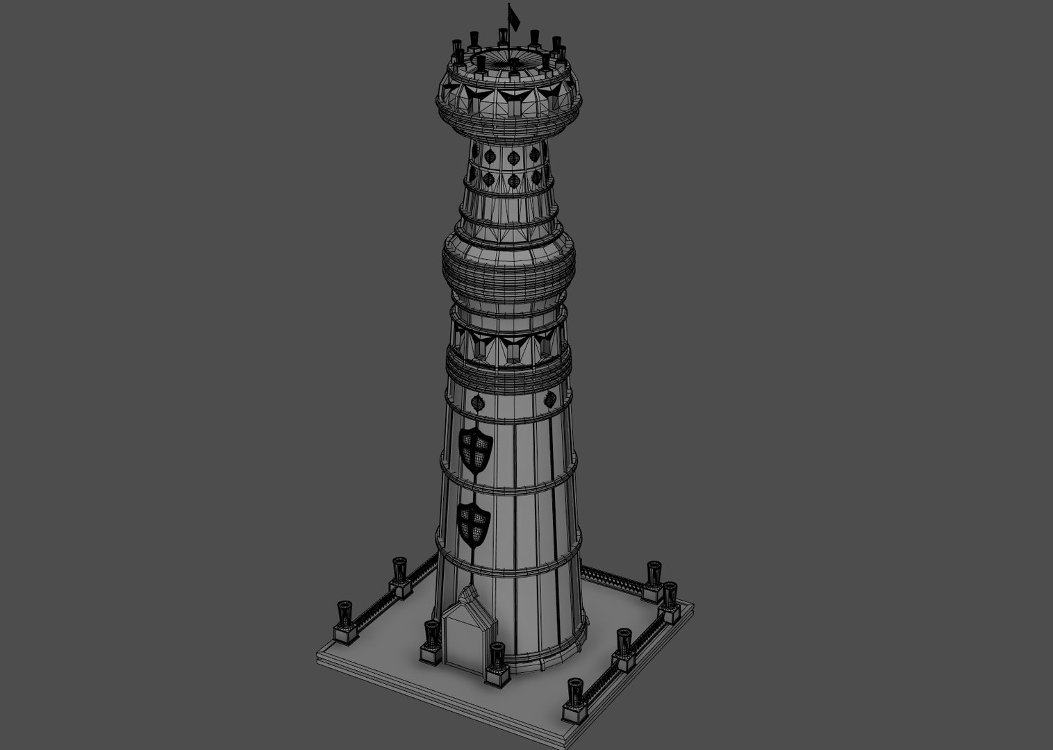 Fantasy Ancient Tower V8 Model - TurboSquid 1925692
