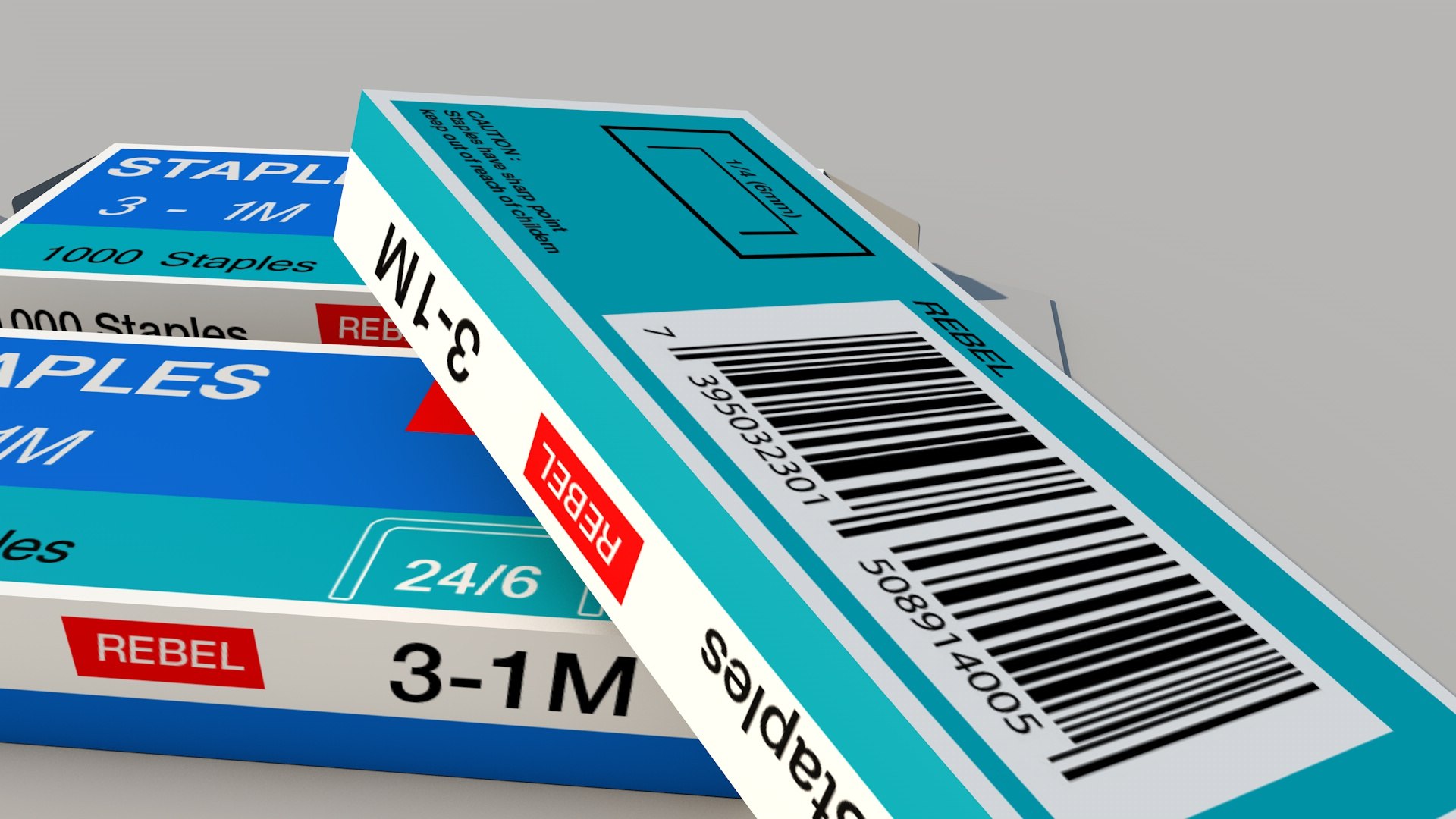 3D Staples Packaging - TurboSquid 1785020