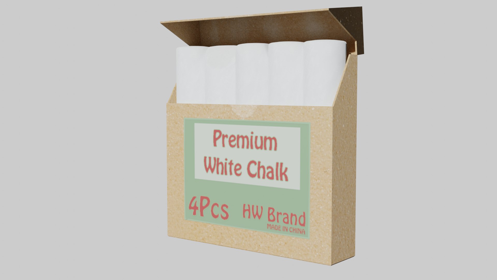 Box Chalk 3D - TurboSquid 1500942