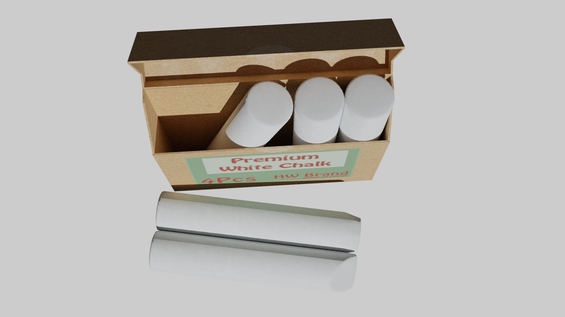 Box Chalk 3D - TurboSquid 1500942