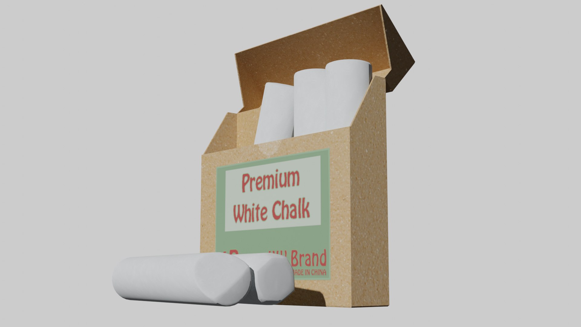 Box Chalk 3D - TurboSquid 1500942