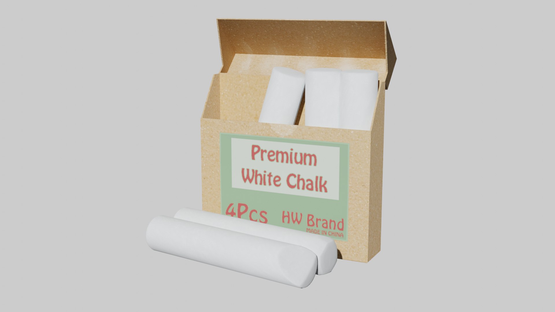 Box Chalk 3D - TurboSquid 1500942