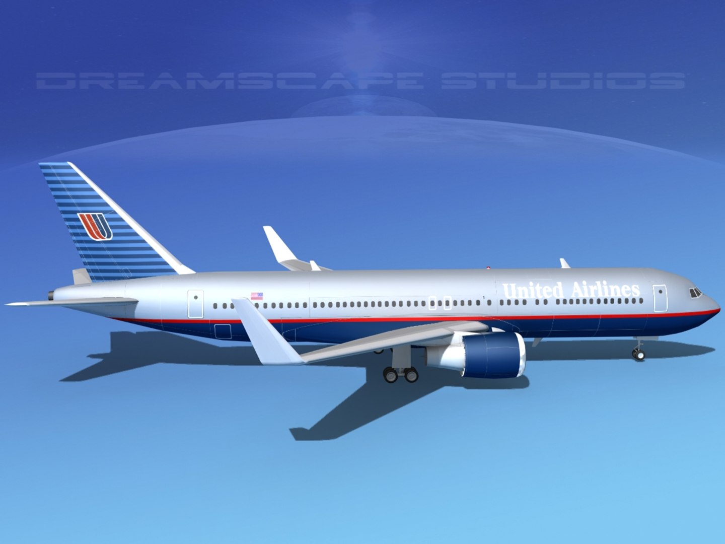 3d Airlines Boeing 767 767-300 Model