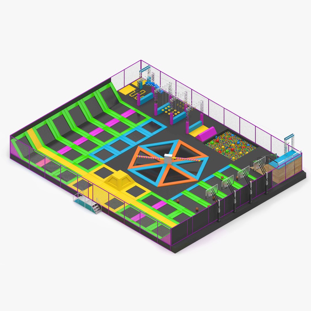 3D Trampoline Park model - TurboSquid 1744551