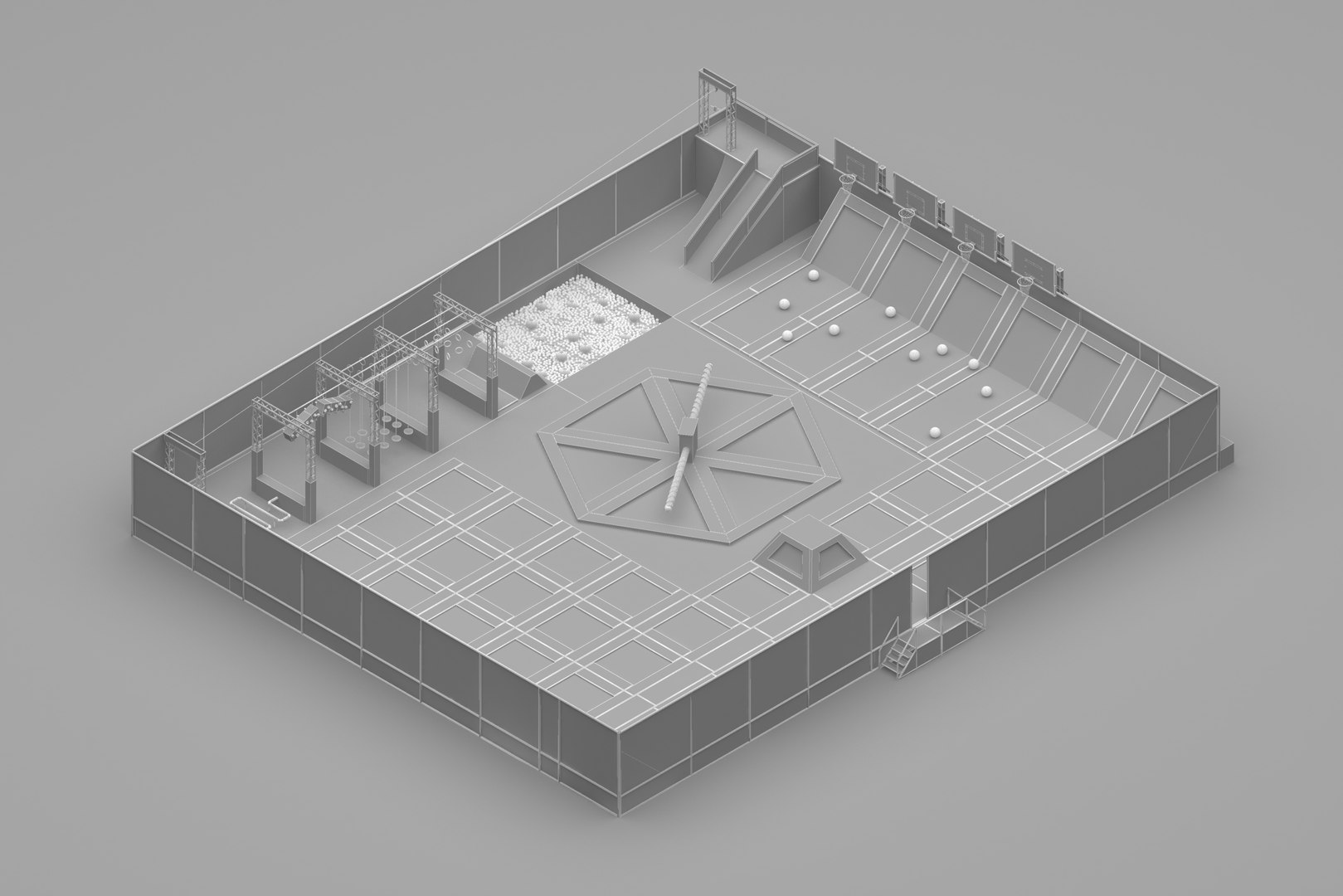 3D Trampoline Park Model - TurboSquid 1744551