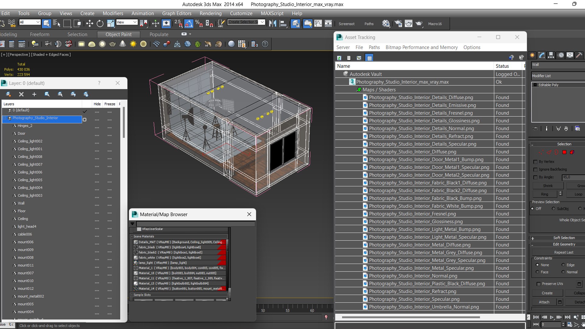 Photography Studio Interior Model - TurboSquid 2269958
