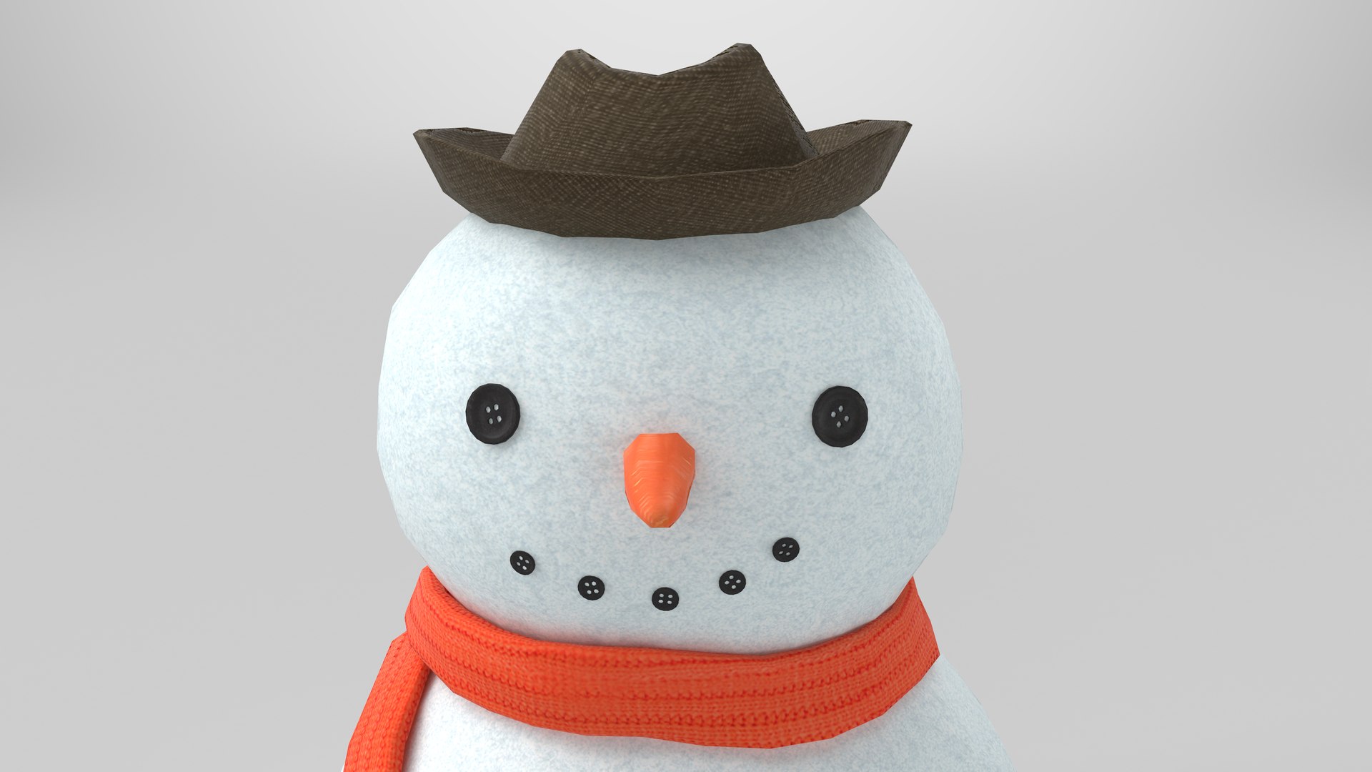 Snowman snow 3D model - TurboSquid 1489904