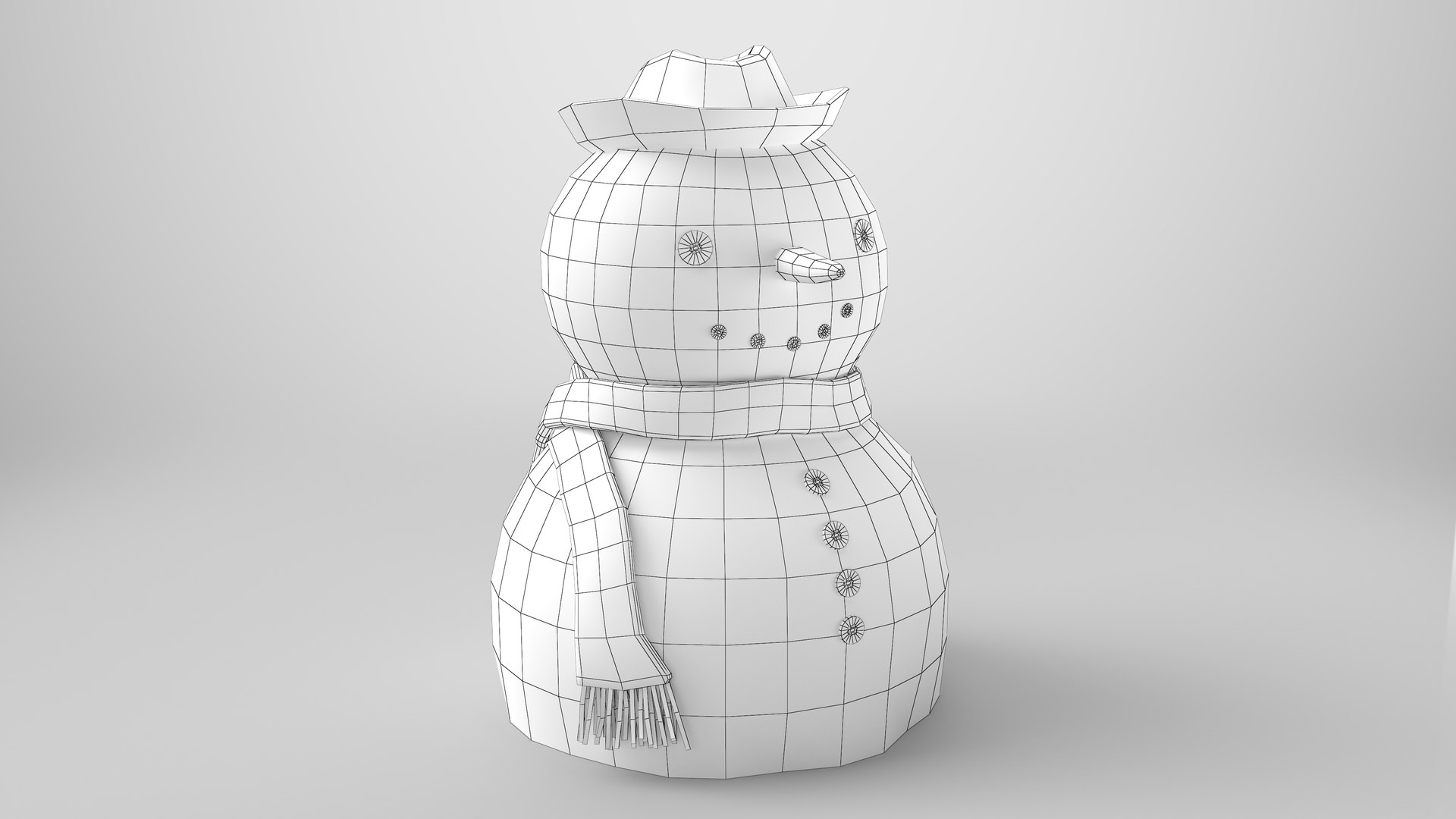 Snowman snow 3D model - TurboSquid 1489904