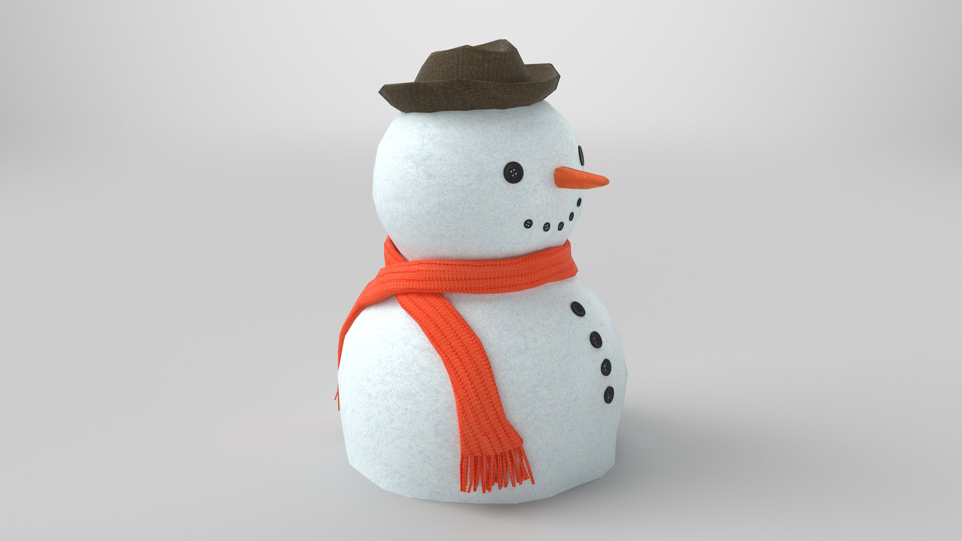 Snowman snow 3D model - TurboSquid 1489904