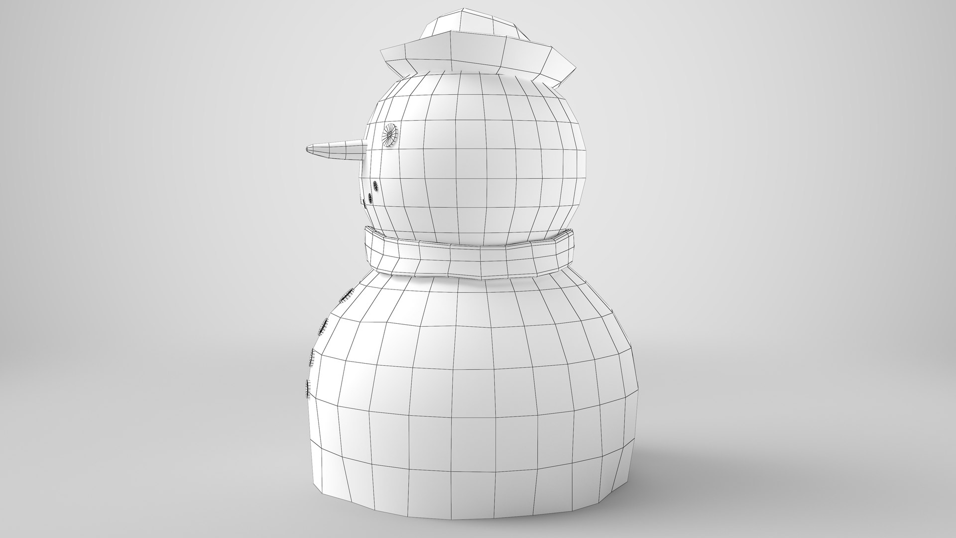 Snowman snow 3D model - TurboSquid 1489904