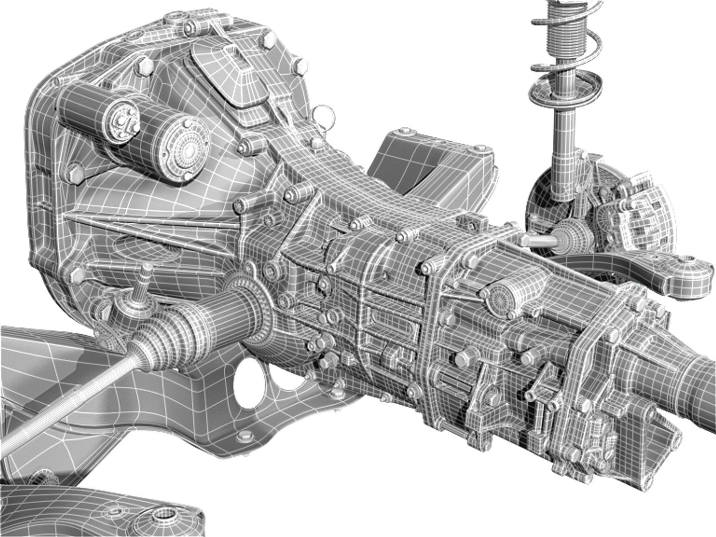 Undercarriage Car Gearbox 3d Model
