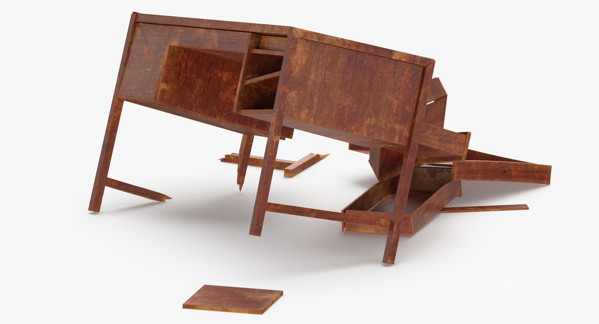 3D Damaged Desk Model - TurboSquid 1870822