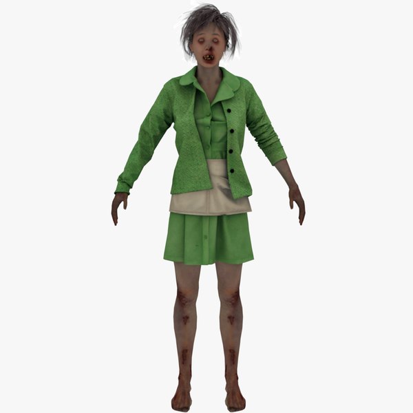 modèle 3D de dame zombie - TurboSquid 1865065