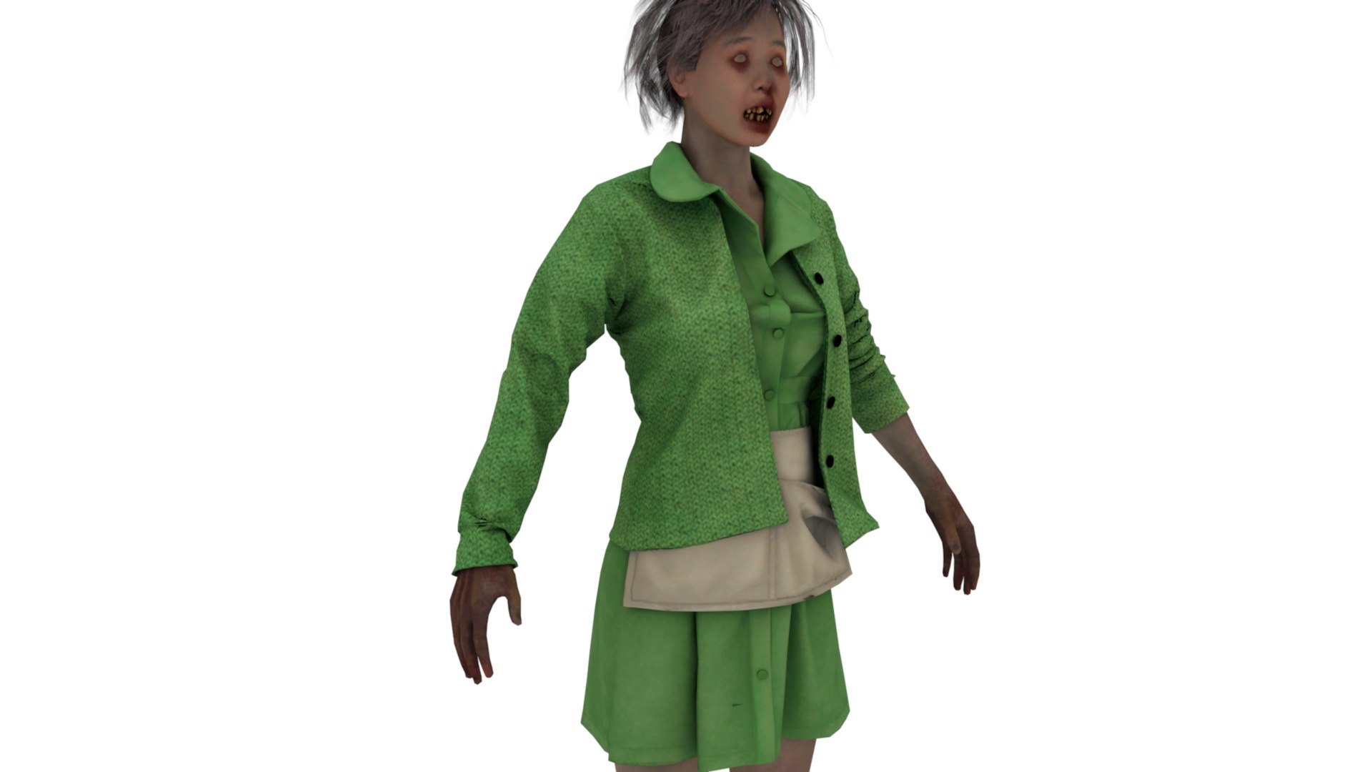modèle 3D de dame zombie - TurboSquid 1865065