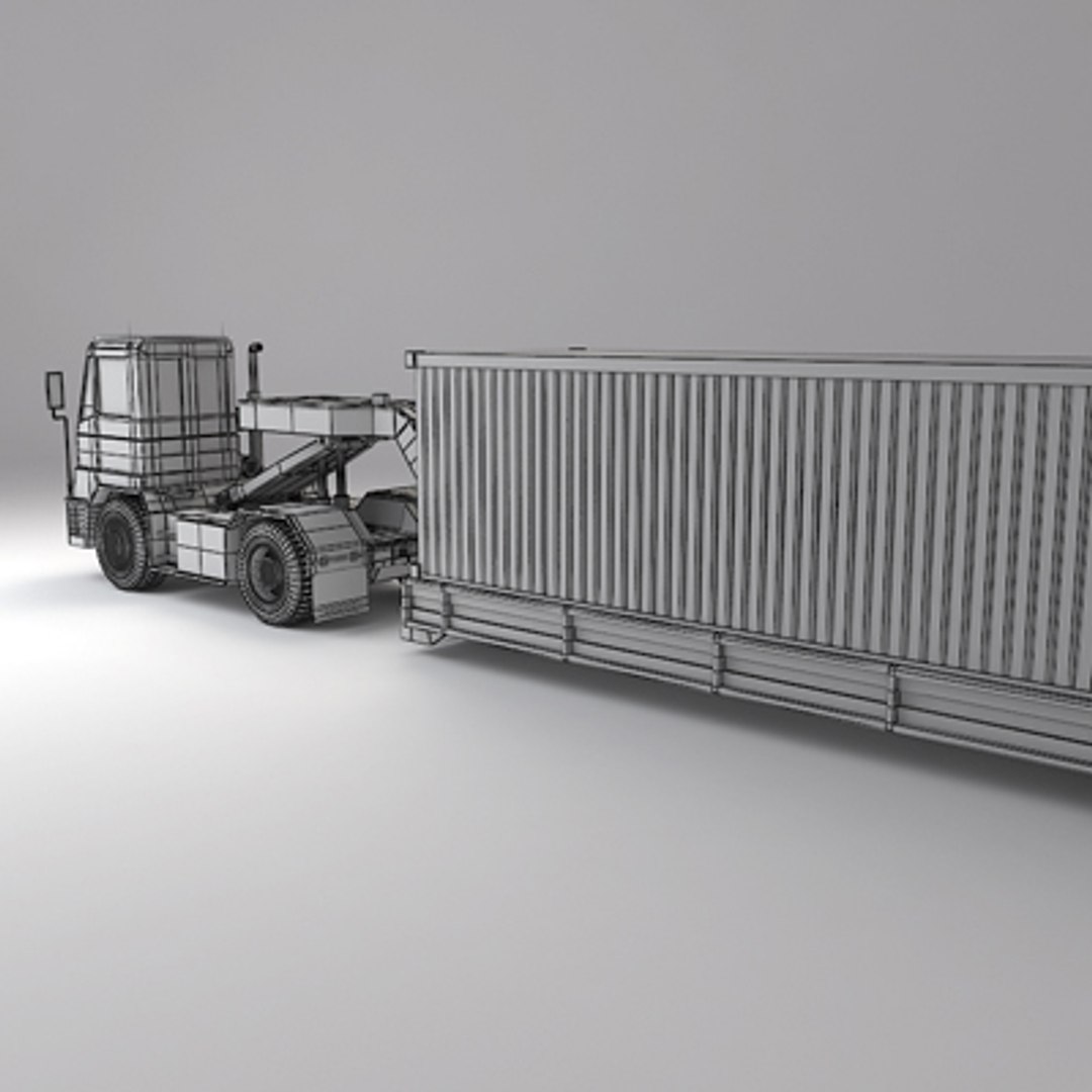 3ds max terminal truck trailer