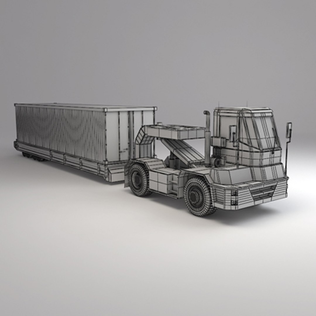 3ds max terminal truck trailer