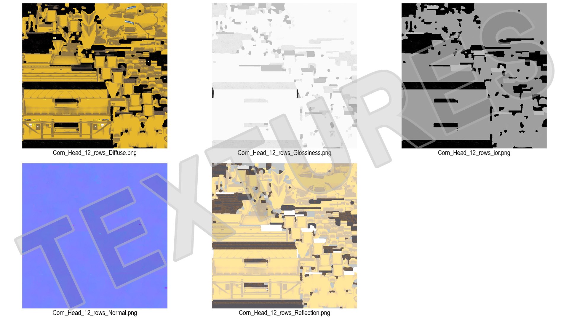 3D Rigid Corn Header 12 Rows New Holland Agriculture 980CR - TurboSquid ...