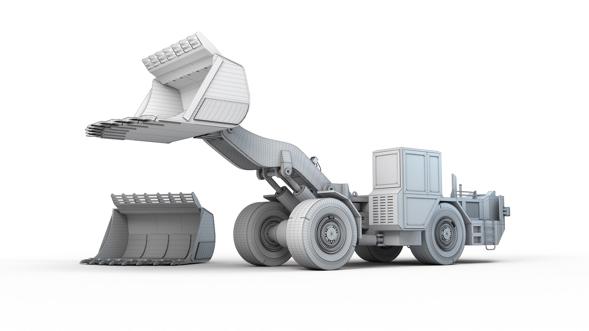 3d Underground Loader Heavy Vehicle Model