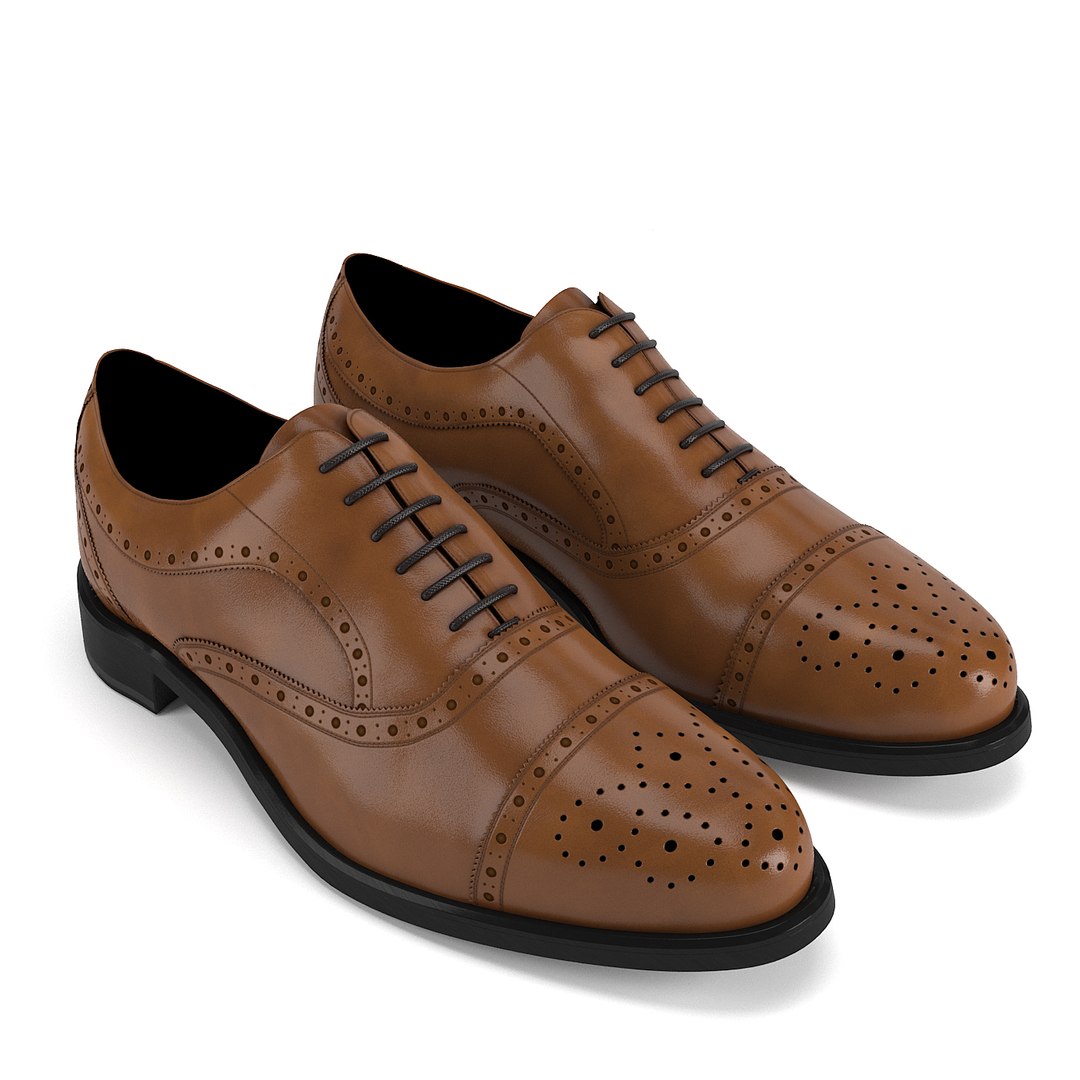 3D Semi Brogue Oxford Pbr - TurboSquid 1521576