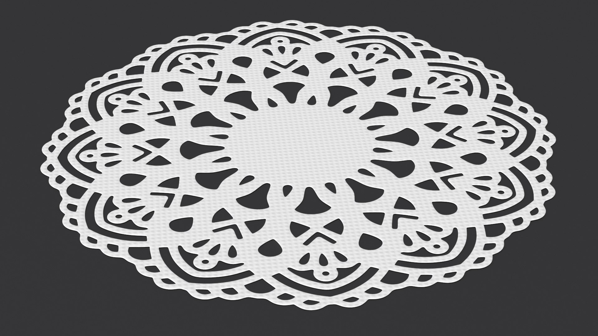Lace Paper Doilie White 3d Model Turbosquid 2031821