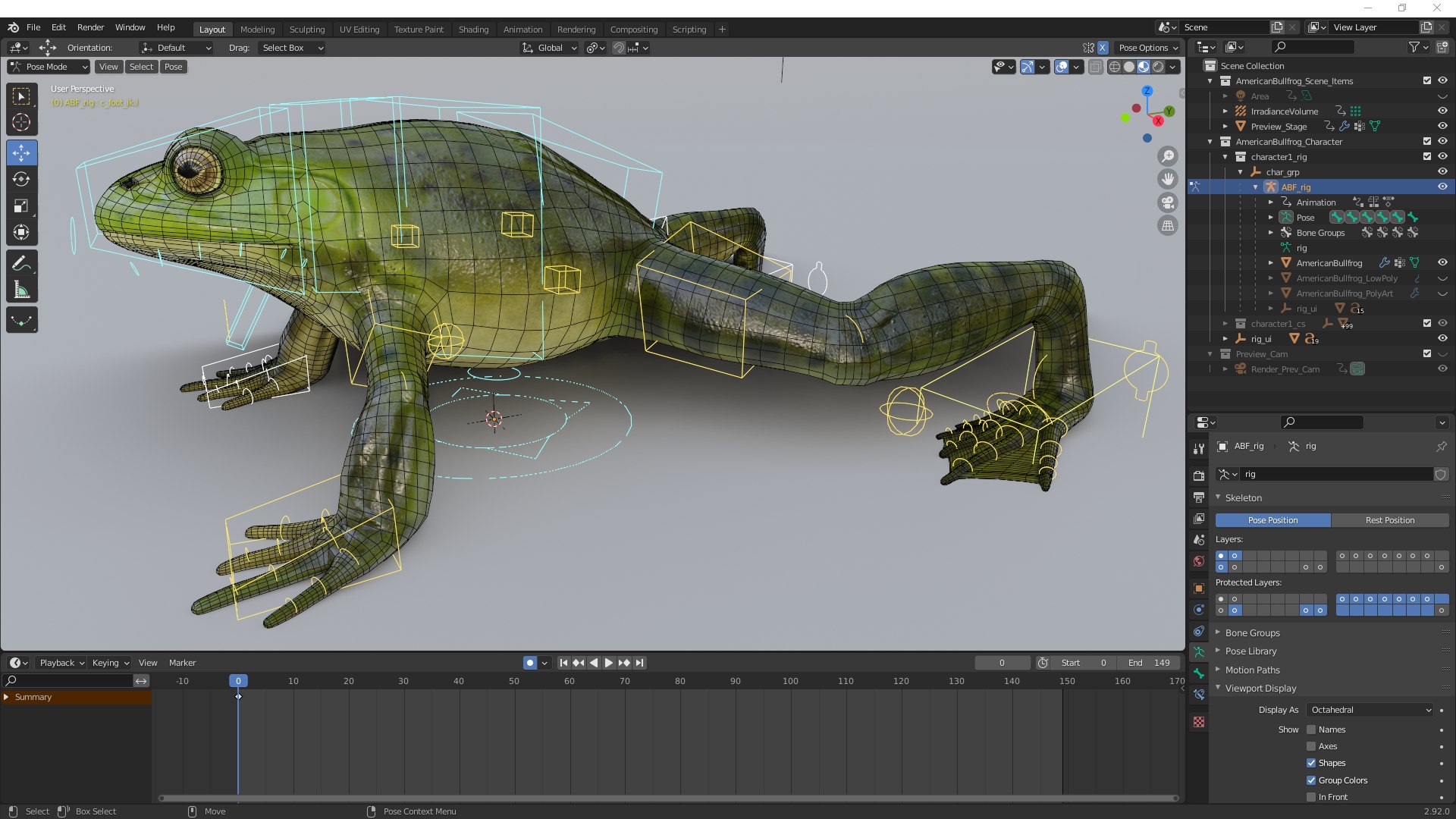 American Bullfrog - Animated 3D model - TurboSquid 1767297