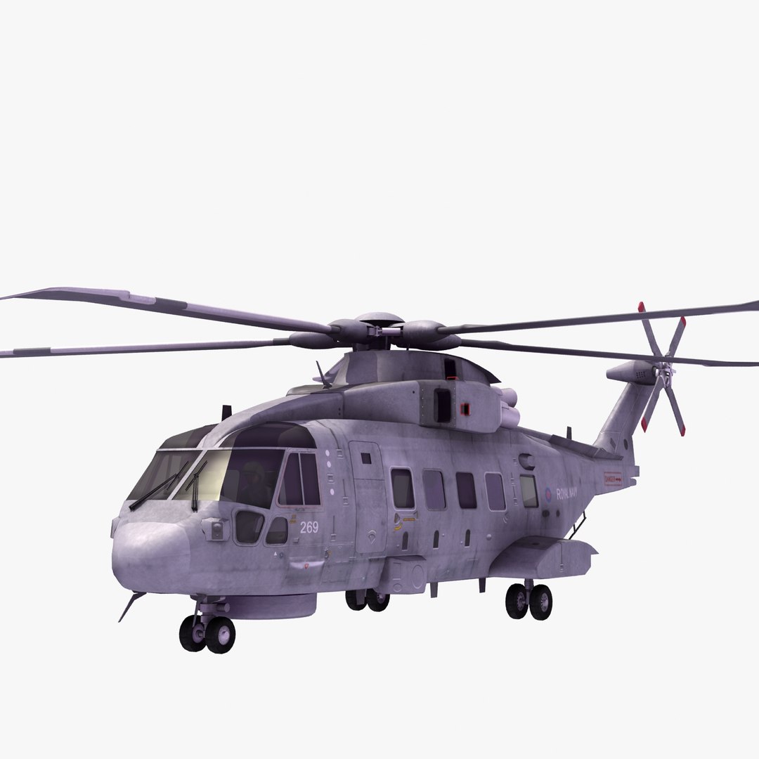 Merlin Hm1 Helicopter 3d Model