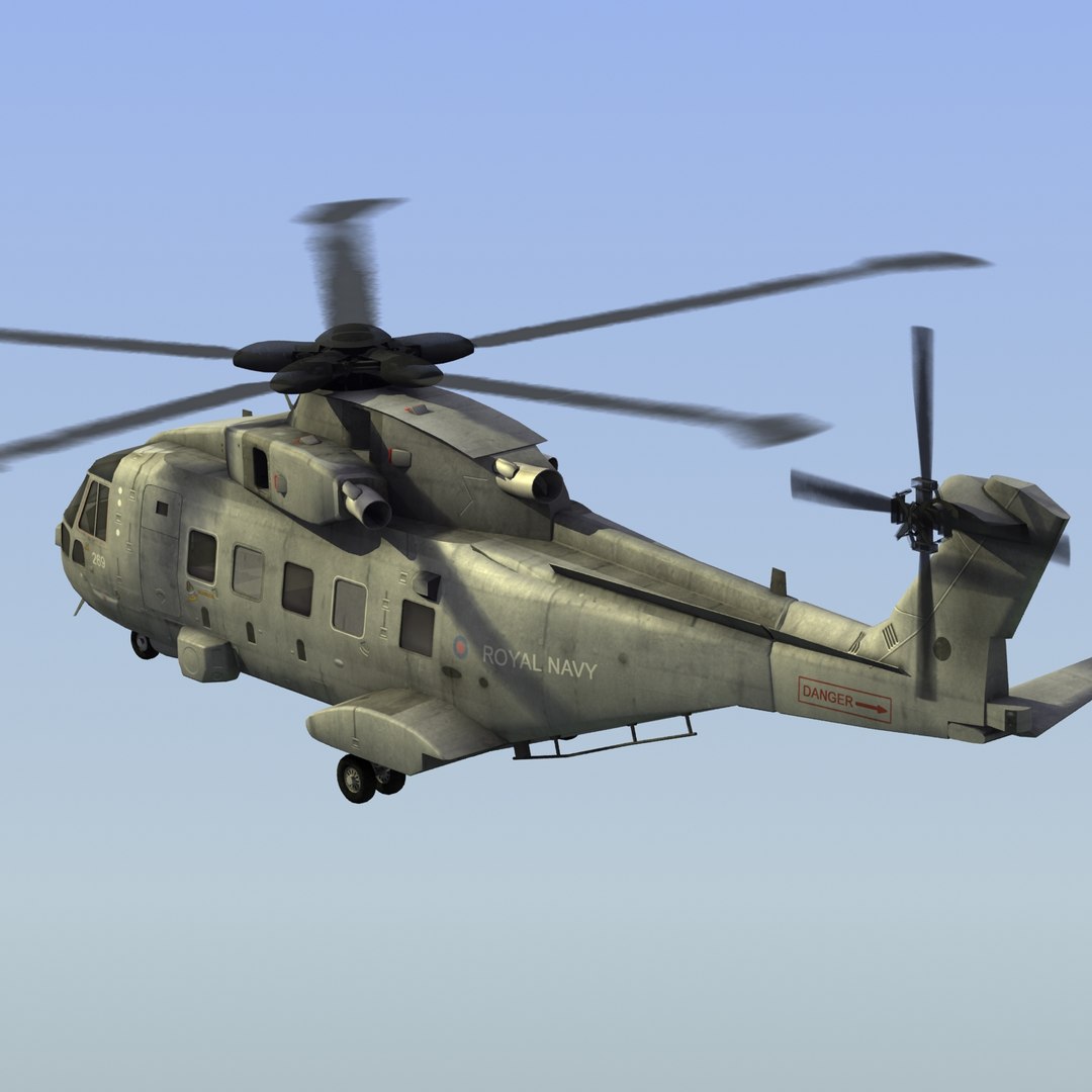 Merlin Hm1 Helicopter 3d Model