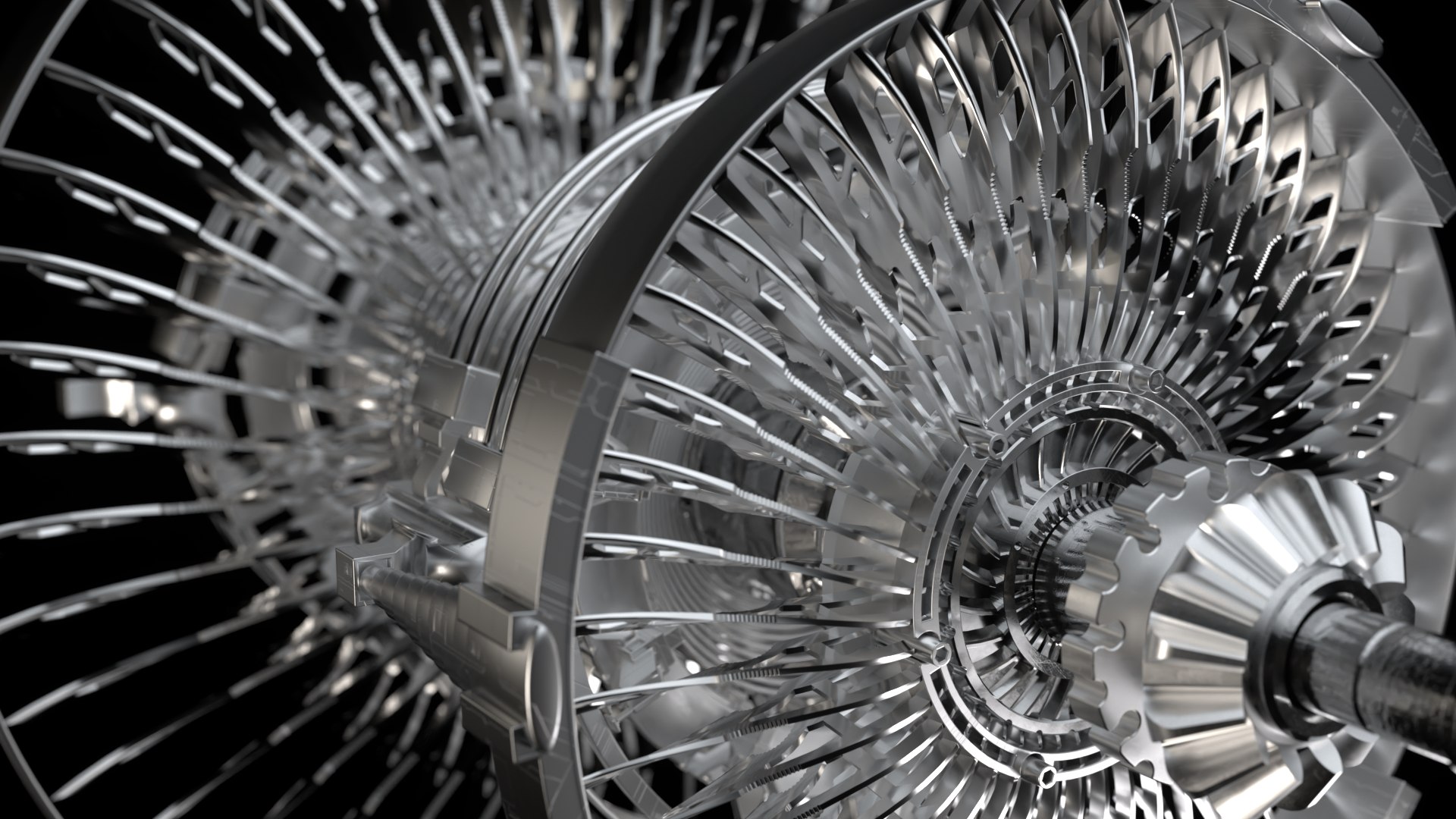 3D Precision Instrument Fan Propeller Gear Parts Turbine Metal Parts ...