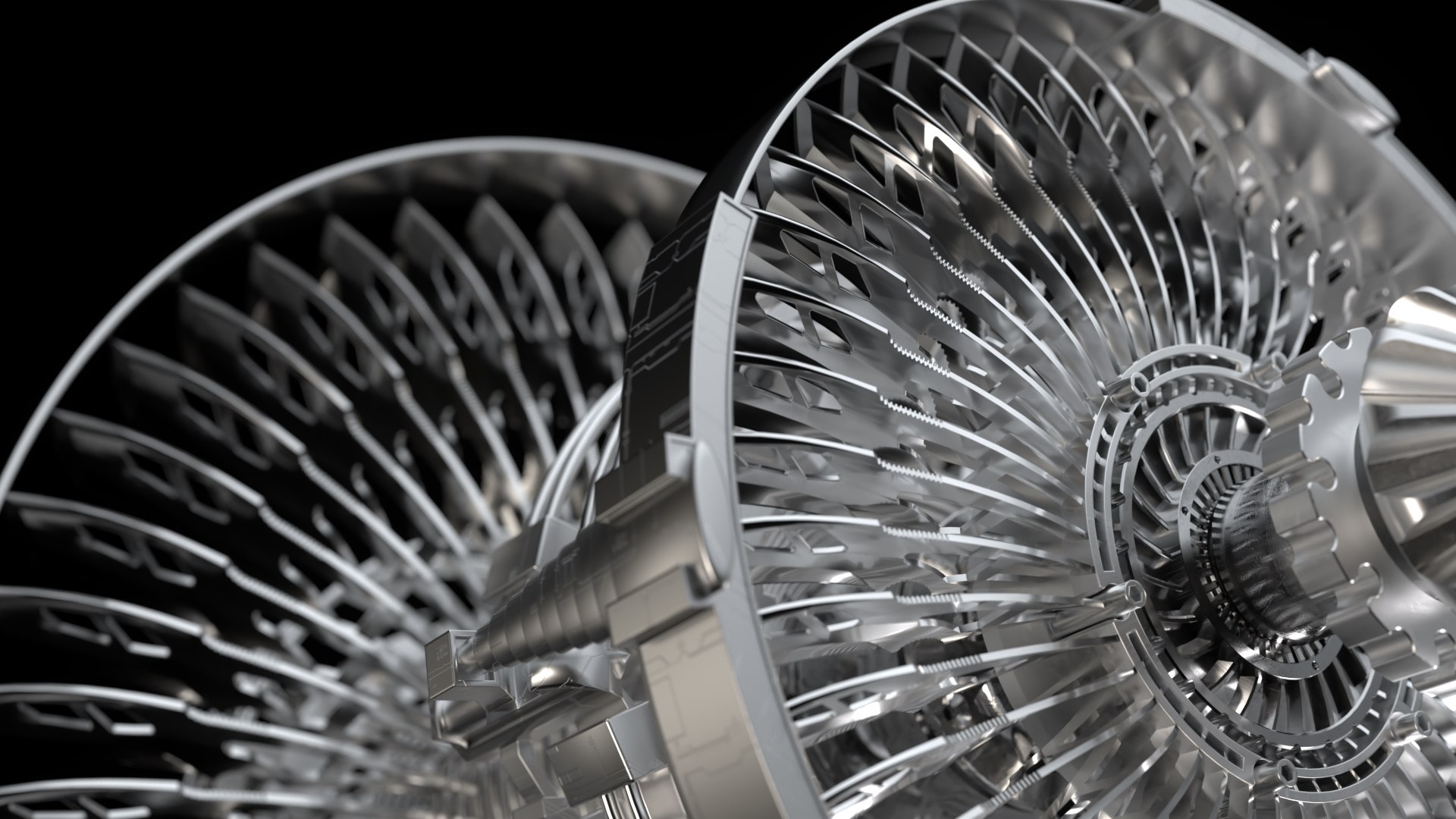 3D Precision Instrument Fan Propeller Gear Parts Turbine Metal Parts ...