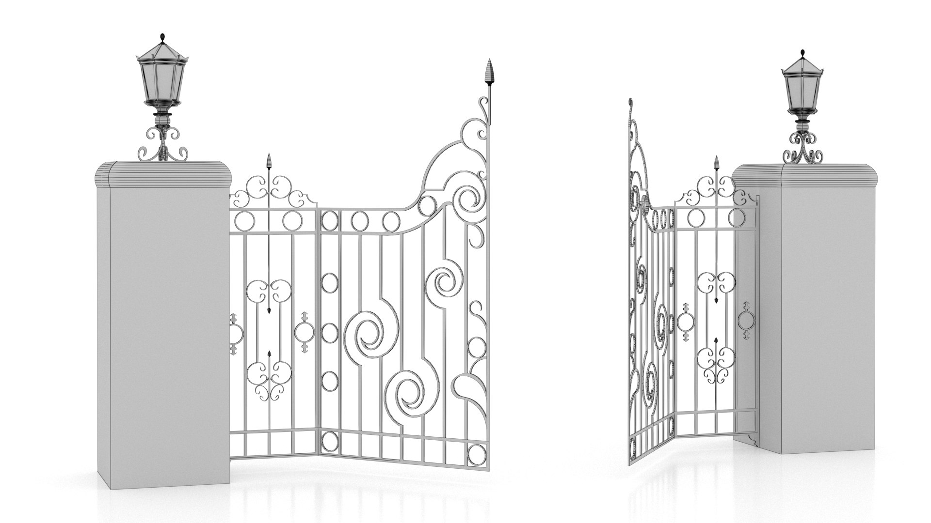 Classic Iron Gate 3D Model - TurboSquid 2128109