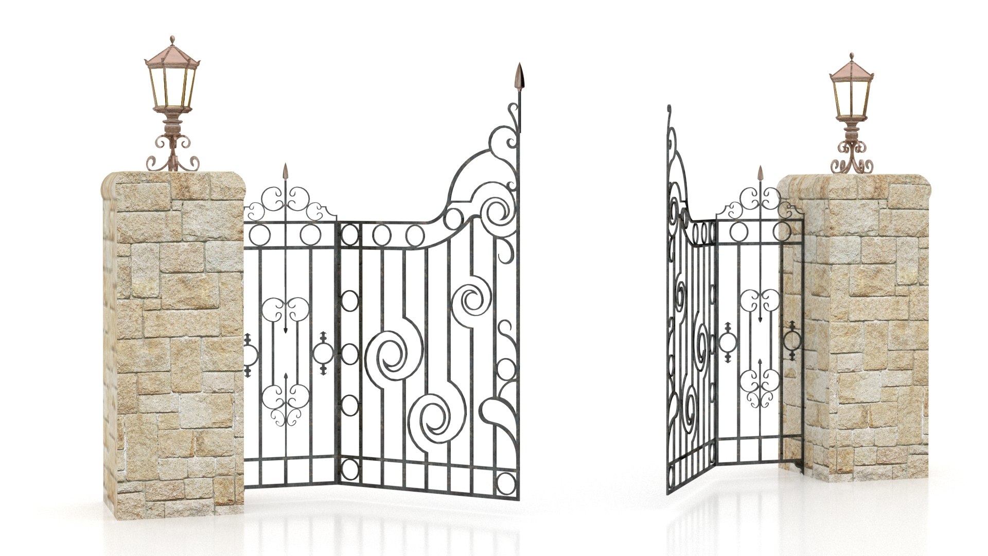 Classic Iron Gate 3D Model - TurboSquid 2128109