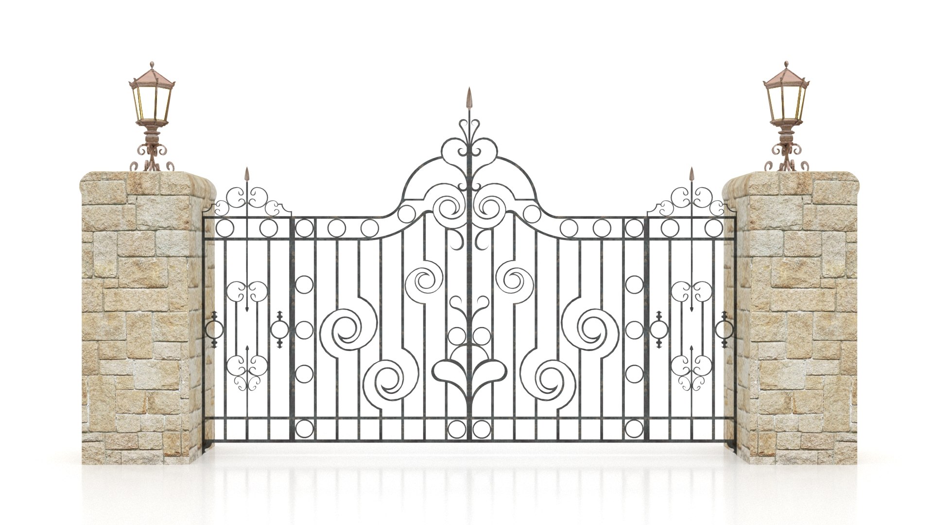 Classic Iron Gate 3D Model - TurboSquid 2128109