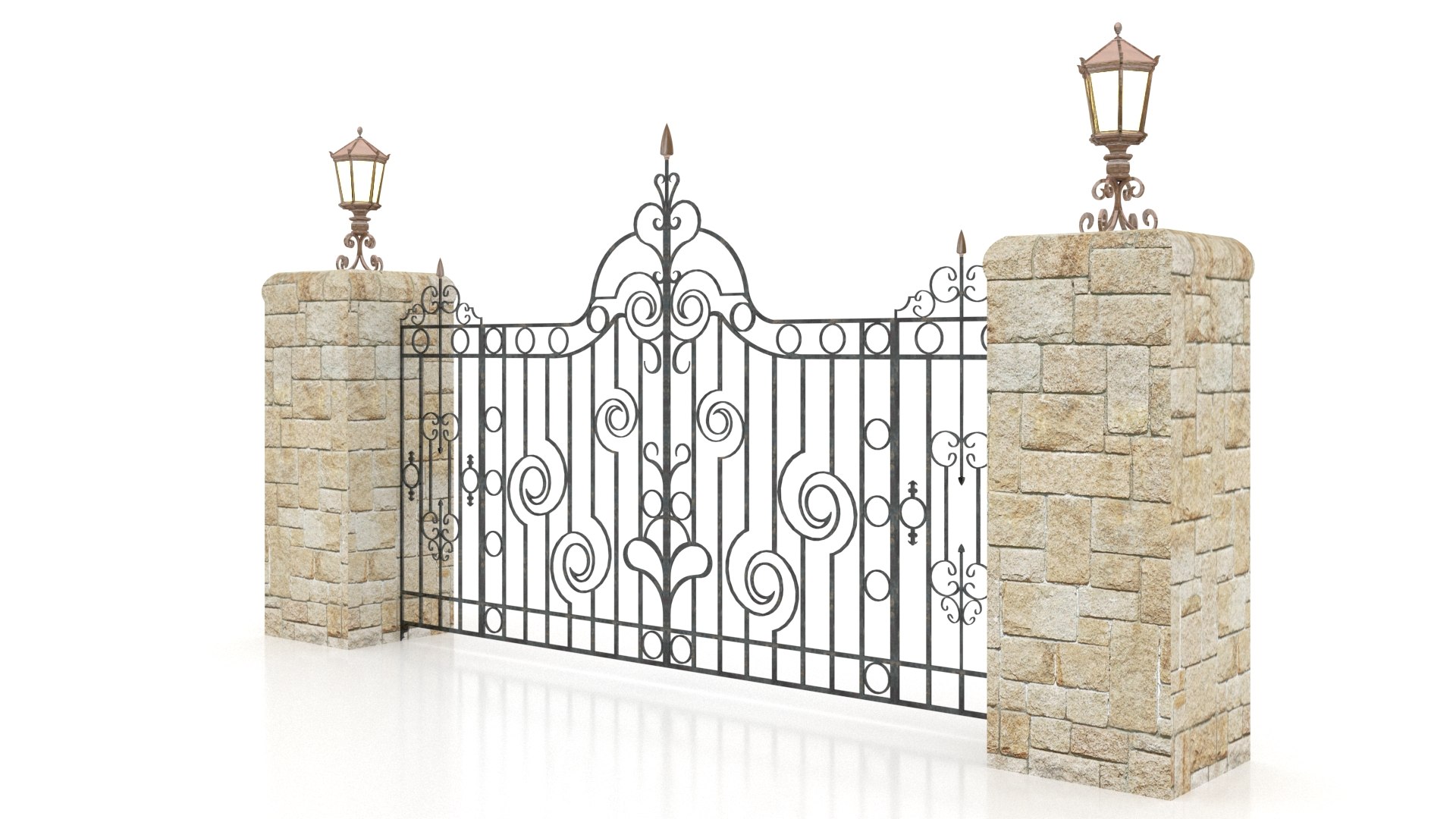 Classic Iron Gate 3D Model - TurboSquid 2128109