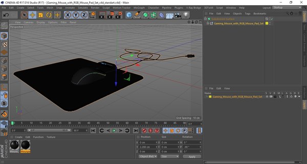 3D model gaming mouse rgb pad - TurboSquid 1694967