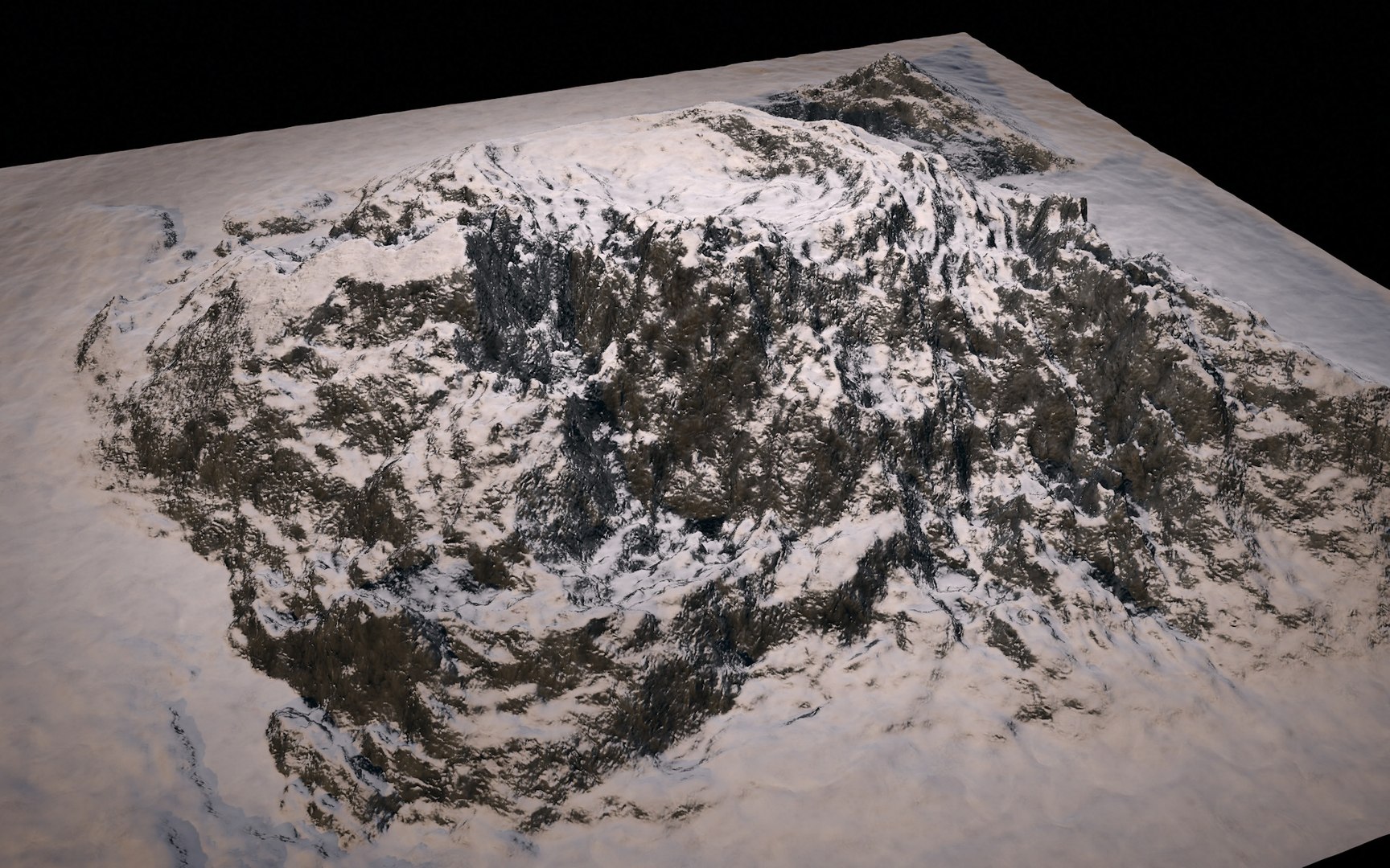 3d mountain realist montagnes model