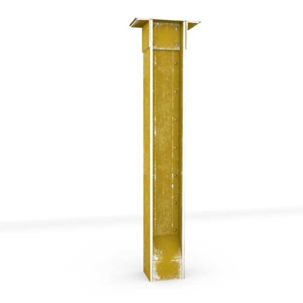 3D Steel Beam Subway Pole Green model - TurboSquid 1860843