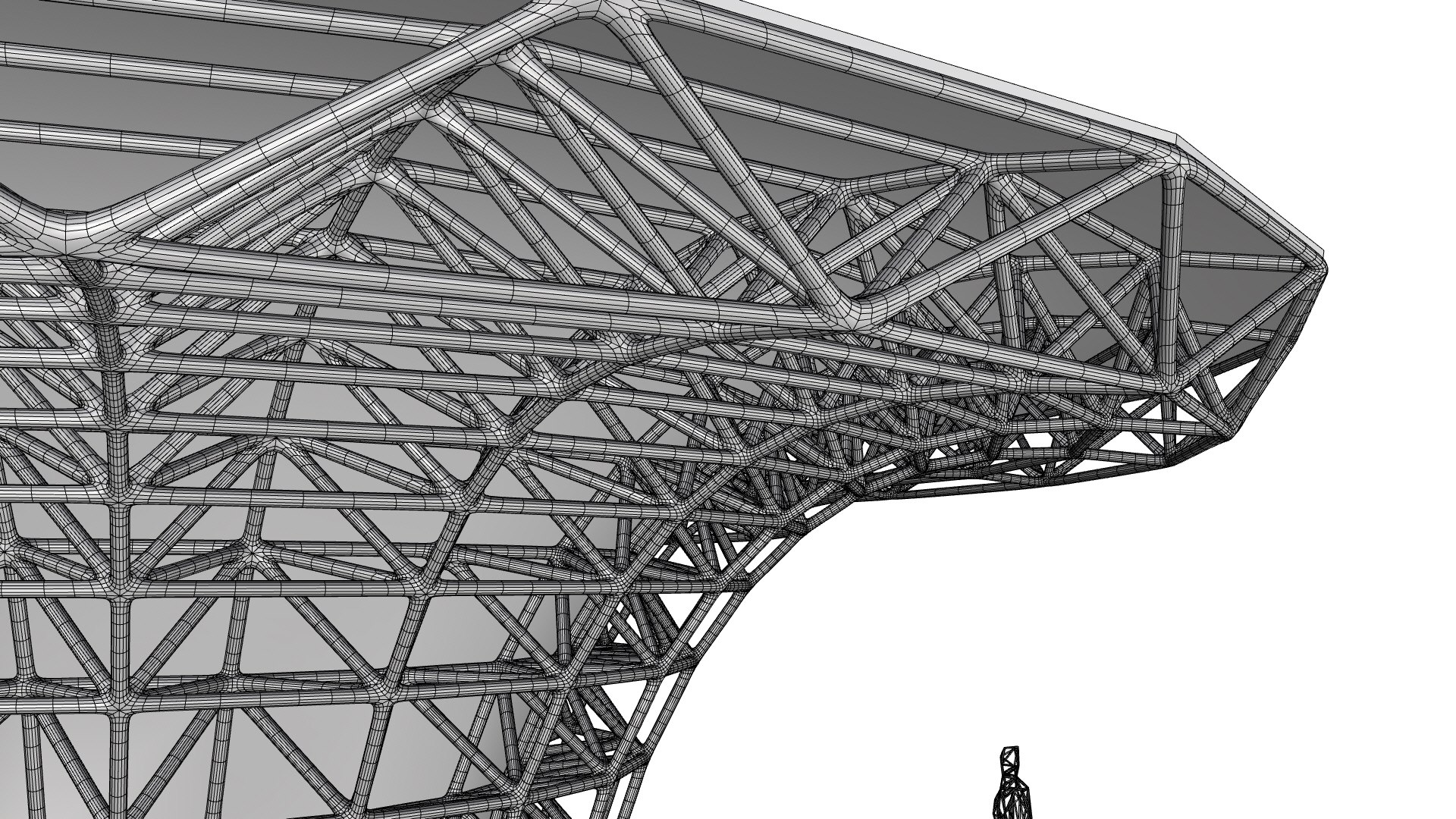 3D Model Circular Space Truss Structure - TurboSquid 2159434