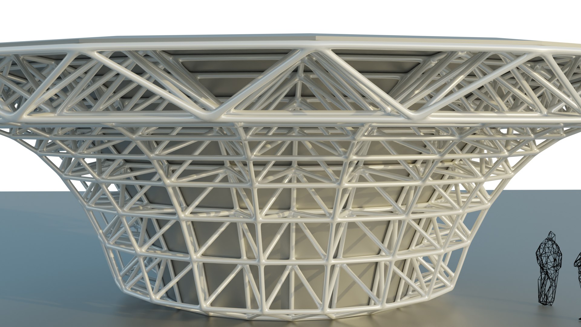 3D Model Circular Space Truss Structure - TurboSquid 2159434