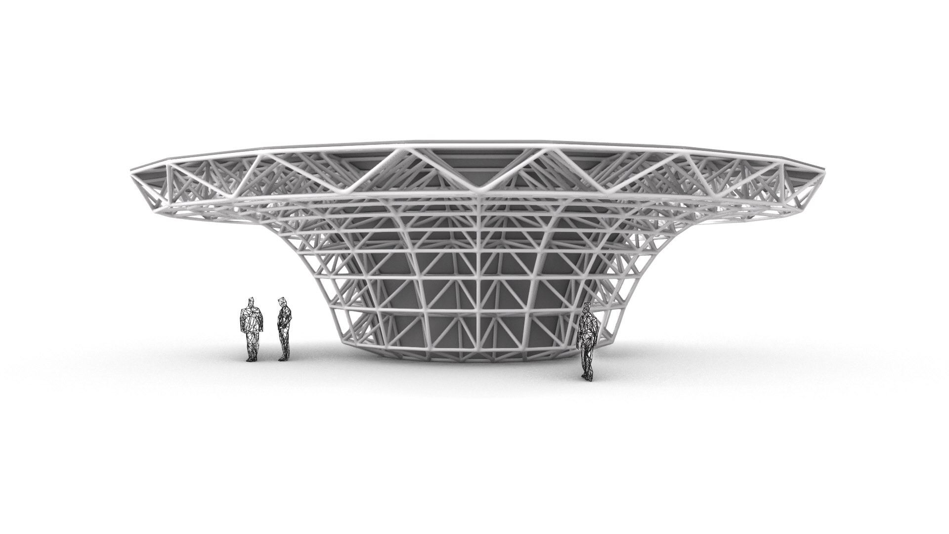 3D Model Circular Space Truss Structure - TurboSquid 2159434