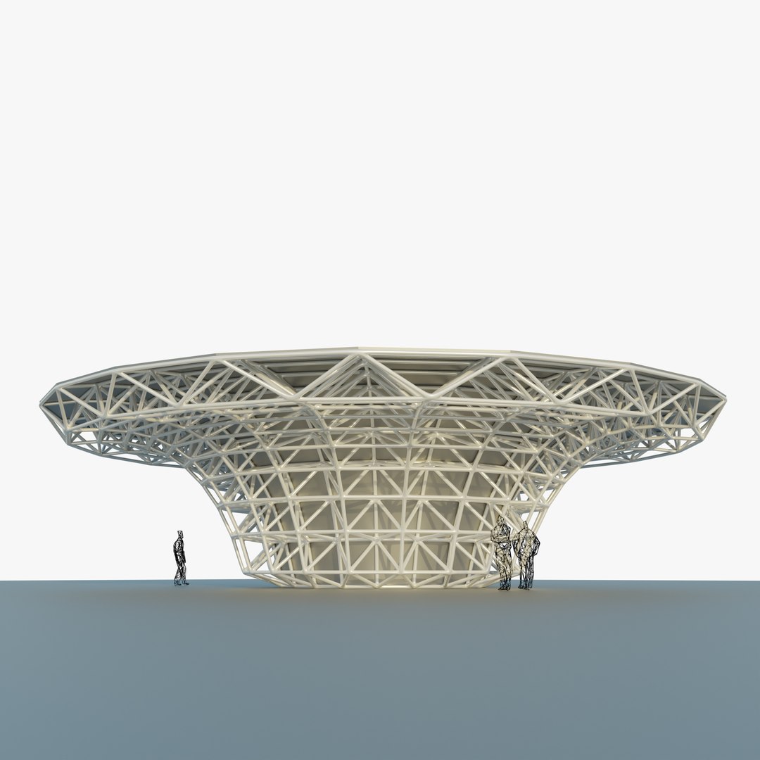 3D Model Circular Space Truss Structure - TurboSquid 2159434