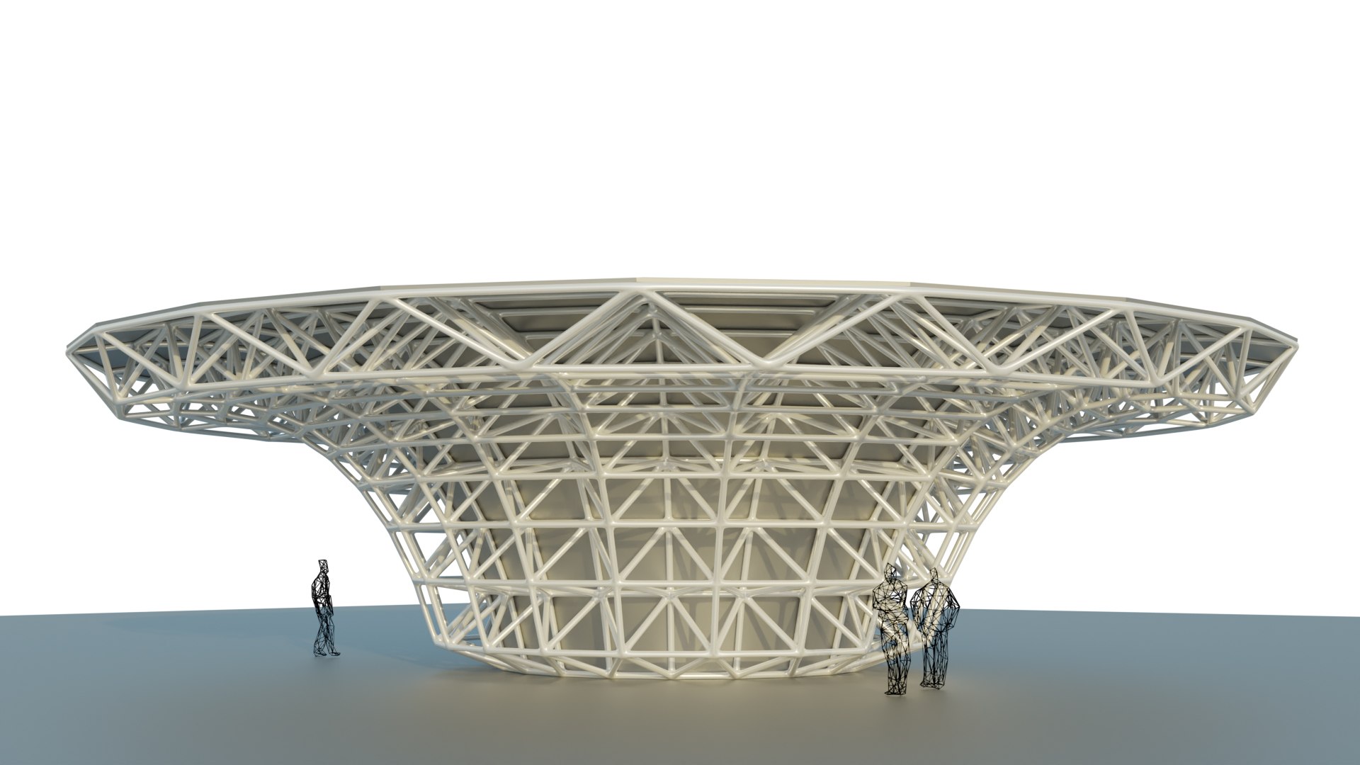 3D Model Circular Space Truss Structure - TurboSquid 2159434