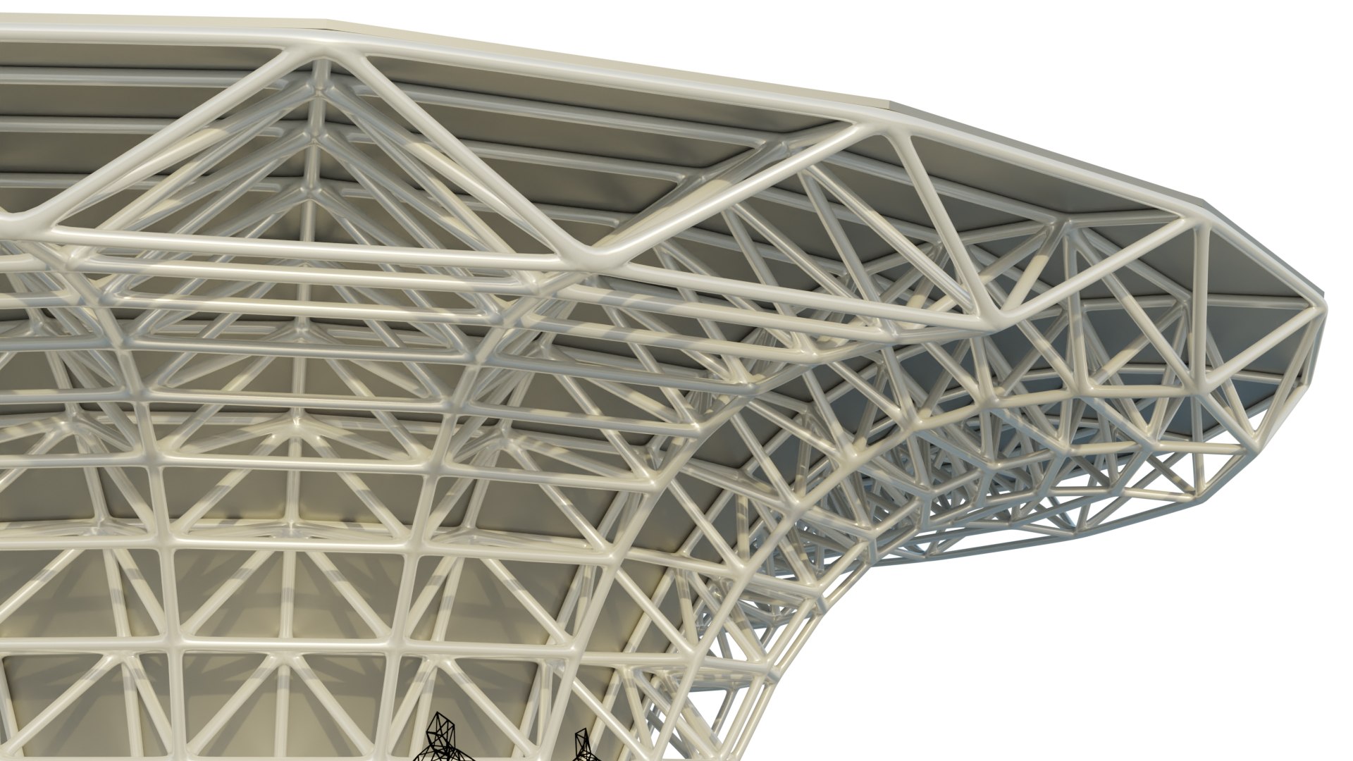 3D Model Circular Space Truss Structure - TurboSquid 2159434