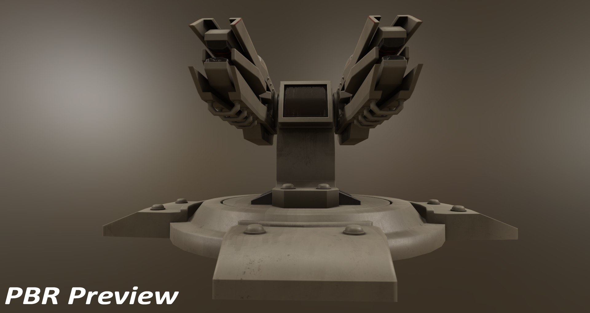 Sci Fi Laser Turret 3D - TurboSquid 1493482