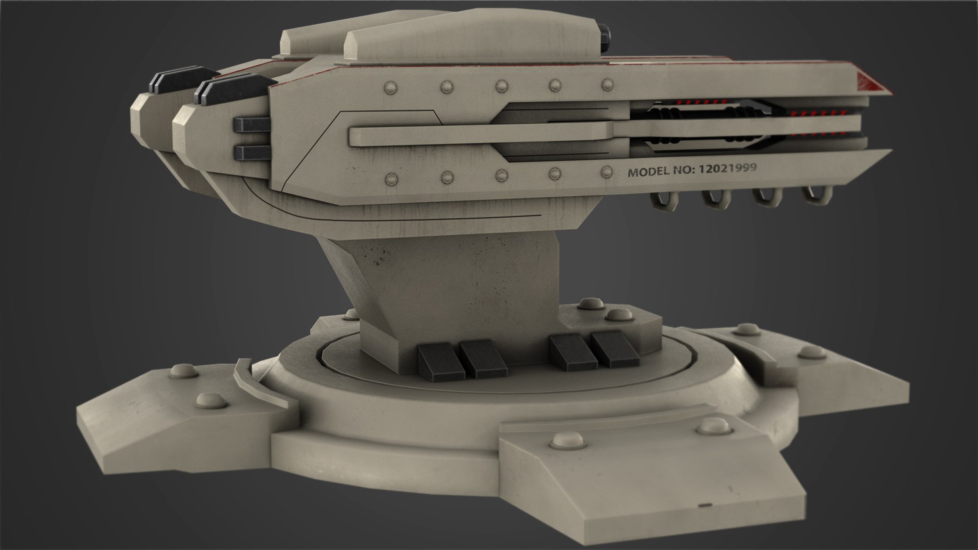 Sci Fi Laser Turret 3D - TurboSquid 1493482