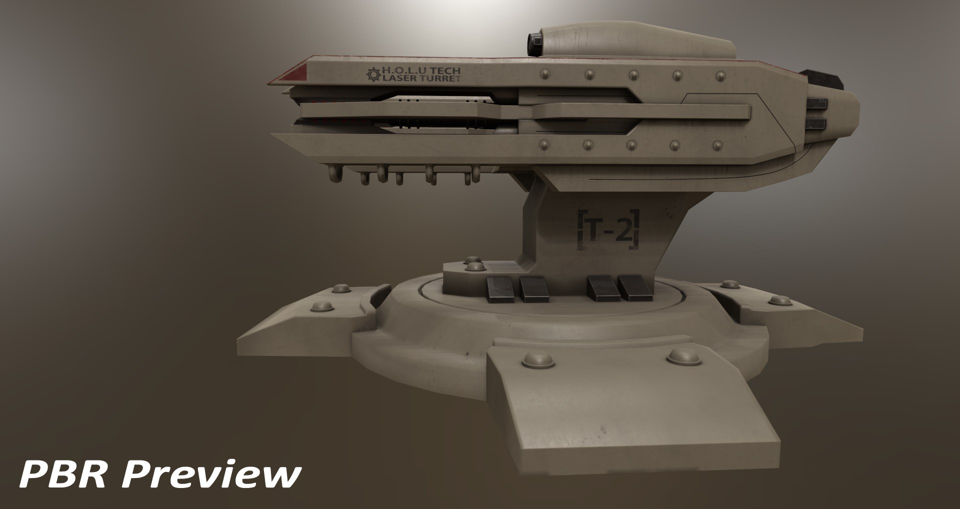 Sci Fi Laser Turret 3D - TurboSquid 1493482
