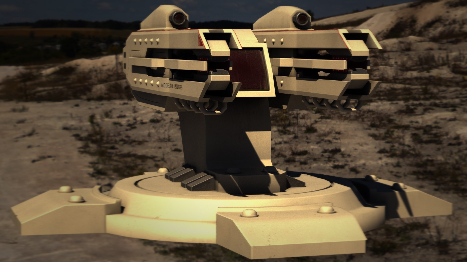 Sci Fi Laser Turret 3D - TurboSquid 1493482