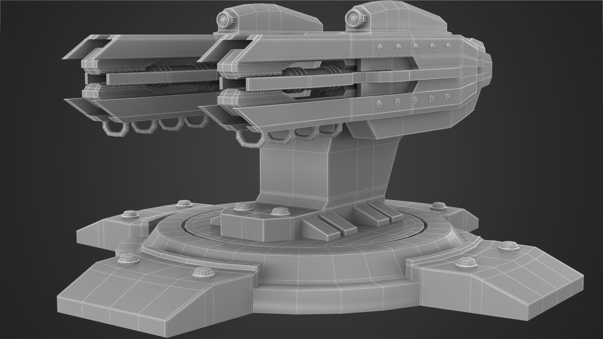 Sci Fi Laser Turret 3D - TurboSquid 1493482