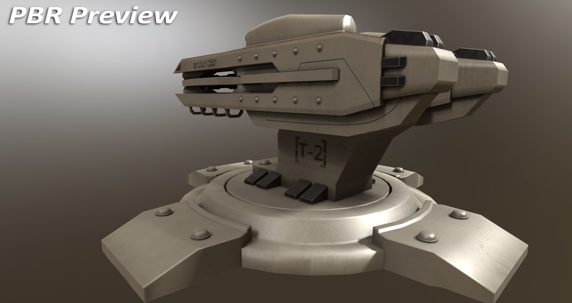 Sci Fi Laser Turret 3D - TurboSquid 1493482